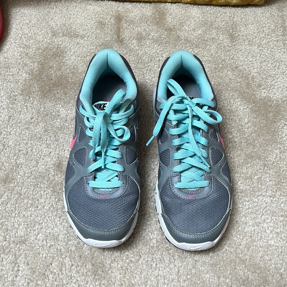 Nike Revolution Snickers, Gray And Light Blue,Good Co… - Gem